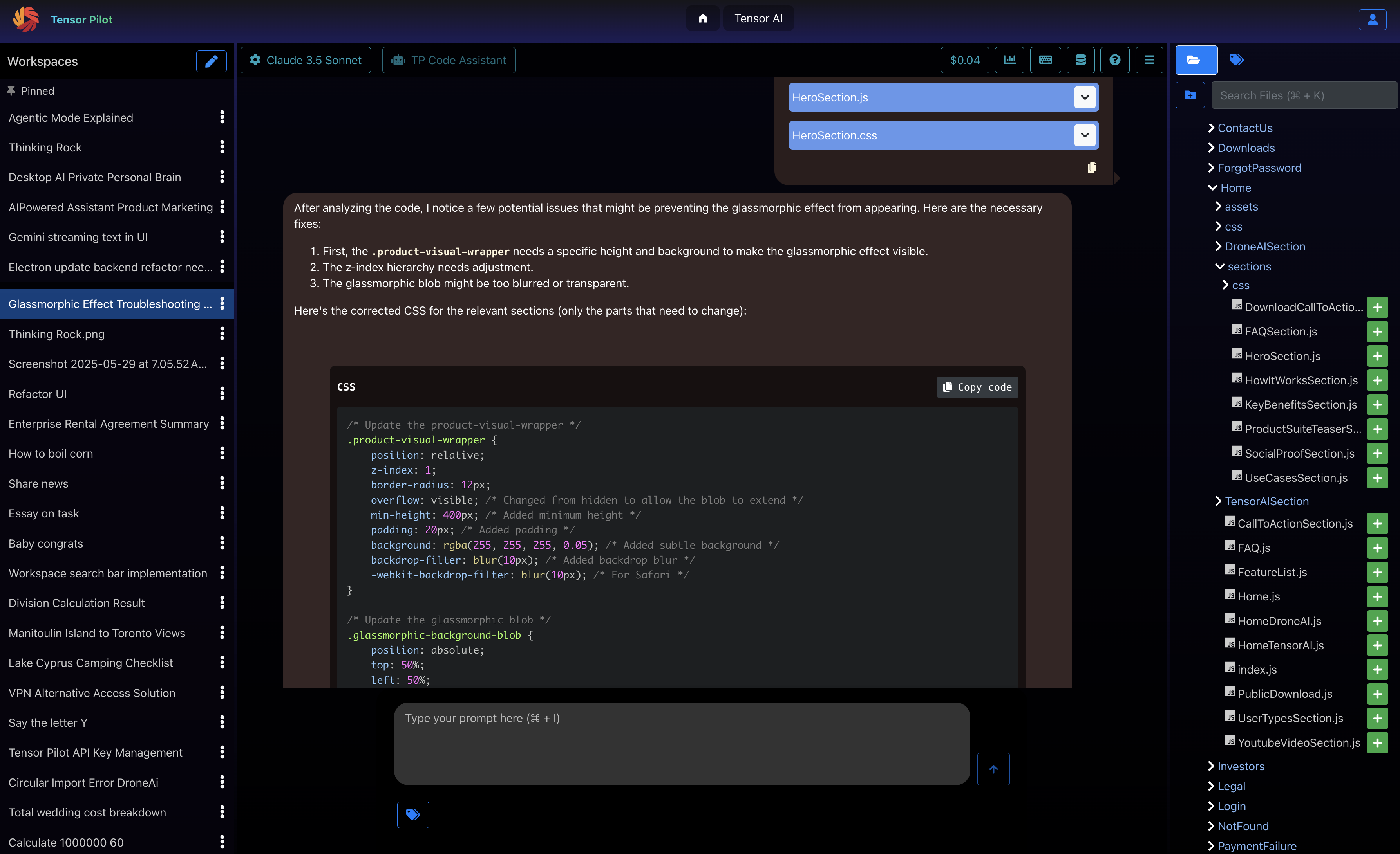 Tensor Pilot - Desktop AI for Local Data, Code & Files